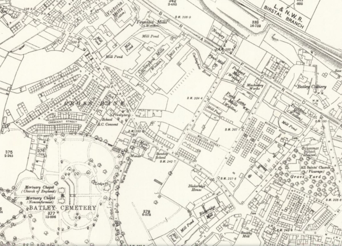 Batley St Mary’s – Map published in 1894 | Past To Present Genealogy