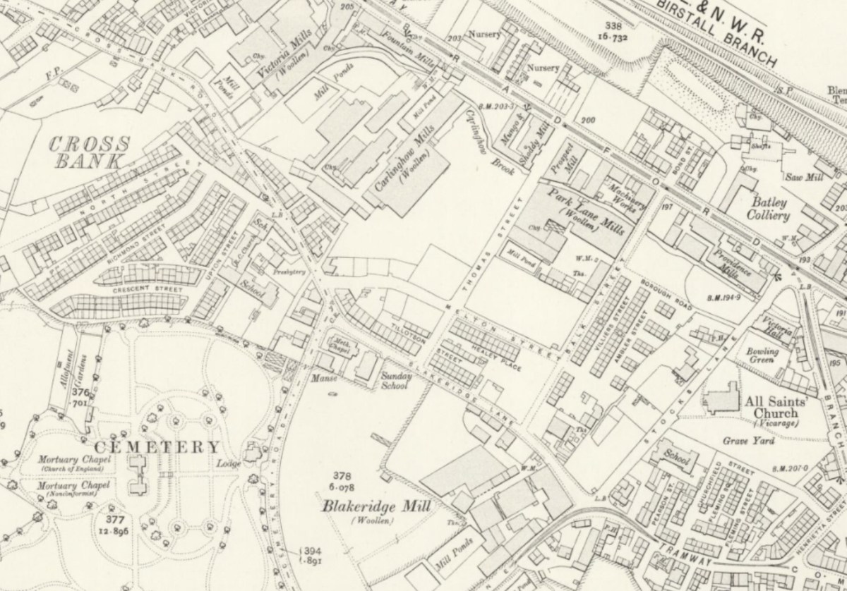 Batley St Mary’s – Map Published in 1907 | PastToPresentGenealogy